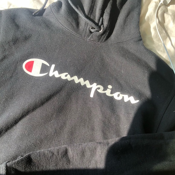 Champion | Jackets & Coats | Champion Simple Black Hoodie | Poshmark